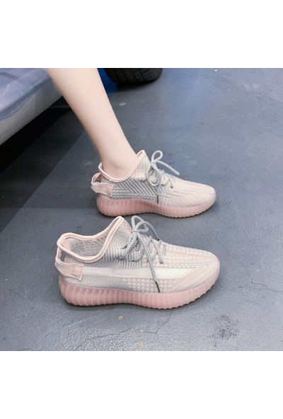 Moyan Yeezy BD16Y350 Bej Pembe Kadın Koşu Yürüyüş Yürüyüş Ayakkabıları Hindistan Cevizi Ayakkabı Kaymaz (Yurt Dışından) Moyan Yeezy BD16Y350 Bej Pembe Kadın Koşu Yürüyüş Yürüyüş Ayakkabıları Hindistan Cevizi Ayakkabı Kaymaz (Yurt Dışından)