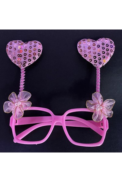 Lilibeaty Parti Pembe Renk Kalp Figürlü Camsız Metalize Parti Gözlüğü Lilibeaty Parti Pembe Renk Kalp Figürlü Camsız Metalize Parti Gözlüğü
