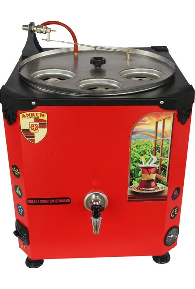 Ankun 3 Demlikli Elektrikli Çay Kazanı - 35 LT - Şamandıralı - Isı Yalıtımlı Ankun 3 Demlikli Elektrikli Çay Kazanı - 35 LT - Şamandıralı - Isı Yalıtımlı