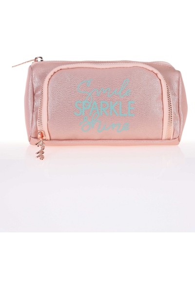 Kaukko Sparkle Plump Kalem Çantası Somon K2306 Kaukko Sparkle Plump Kalem Çantası Somon K2306