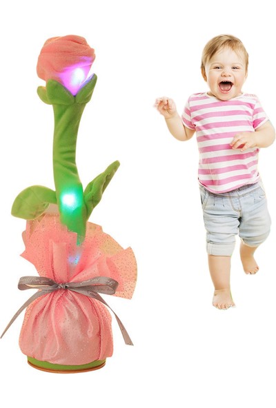 Max Tech Gül Konuşan Dans Eden, Müzikli Işıklı Saksı Gül Peluş Oyuncak Max Tech Gül Konuşan Dans Eden, Müzikli Işıklı Saksı Gül Peluş Oyuncak