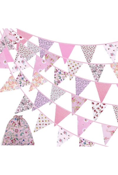 (Pembe) Kumaş Bunting Afiş Vintage Bayrak Parti Ev Bahçe Dekor Için Flamalar (Yurt Dışından) (Pembe) Kumaş Bunting Afiş Vintage Bayrak Parti Ev Bahçe Dekor Için Flamalar (Yurt Dışından)