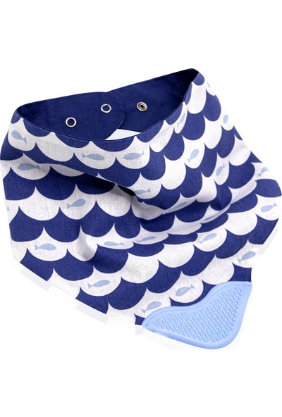 Lacivert Renk Çift Taraflı Diş Kaşıyıcılı Önlük