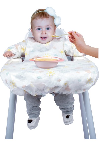 Kullan At Kollu Mama Sandalyesi Önlüğü (5 Adet) Kullan At Kollu Mama Sandalyesi Önlüğü (5 Adet)