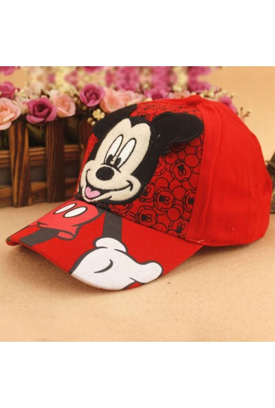 Luxuitems Mickey Minnie Mouse Beyzbol Şapkası Çocuk Erkek Kız Spor Hip Hop Güneş Şapkası (Yurt Dışından)