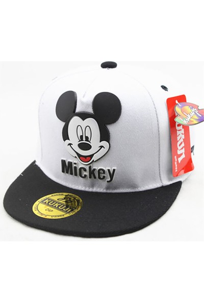 Luxuitems Bebek Erkek Kız Mickey Mouse Ayarlanabilir Snapback Beyzbol Şapkası Çocuk Spor Güneş Şapka (Yurt Dışından)