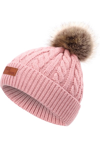 Luxuitems Bebek Yürüyor Çocuklar Sıcak Kalın Örme Kürk Bobble Şapka Erkek Kız Bere Kap Açık (Yurt Dışından) Luxuitems Bebek Yürüyor Çocuklar Sıcak Kalın Örme Kürk Bobble Şapka Erkek Kız Bere Kap Açık (Yurt Dışından)