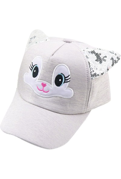 Luxuitems Yaz Çocuk Erkek Kız Kedi Kulak Beyzbol Şapkası Sevimli Toddler Snapback Güneş Şapkaları (Yurt Dışından)