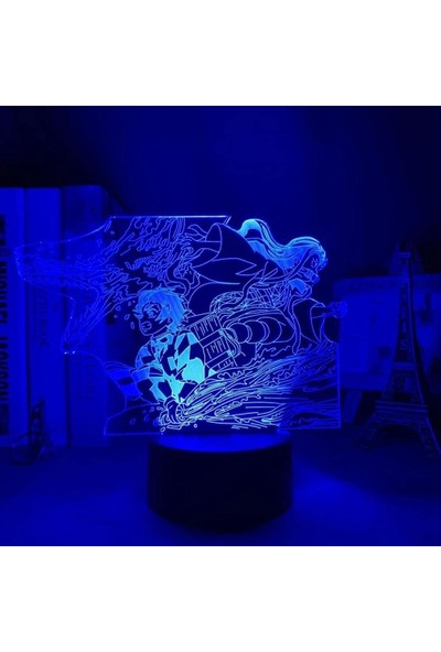 Fybang Anime Demon Slayer Tanjiro Y Nezuko İçin Lamba Serin 3D (Yurt Dışından) Fybang Anime Demon Slayer Tanjiro Y Nezuko İçin Lamba Serin 3D (Yurt Dışından)
