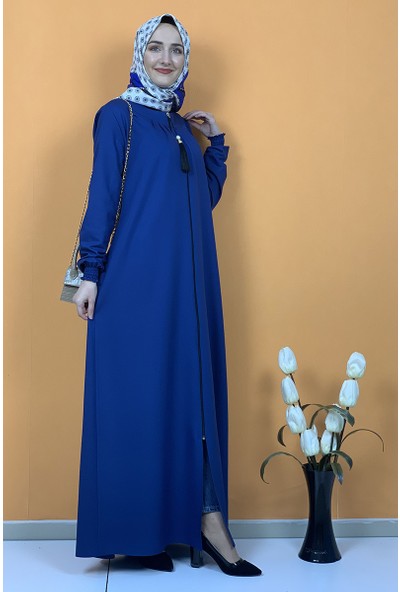 Sinelay Moda Çizgi Püsküllü Ferace Indigo Sinelay Moda Çizgi Püsküllü Ferace Indigo
