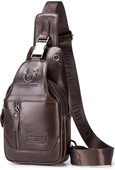 Bullcaptain Erkek Deri Sling Çanta Su Geçirmez Crossbody Paketi Bullcaptain Erkek Deri Sling Çanta Su Geçirmez Crossbody Paketi