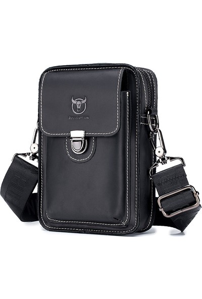 Bullcaptain Erkek Deri Kemer Çantası Seyahat Messenger Crossbody (Yurt Dışından)
