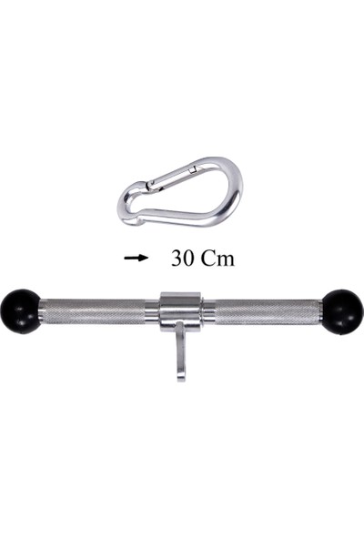 Profesyonel Lat Triceps Bar Aparatı 30 cm Kanca Hediyeli Profesyonel Lat Triceps Bar Aparatı 30 cm Kanca Hediyeli