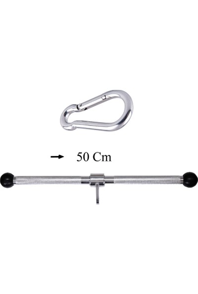 Profesyonel Lat Triceps Bar Aparatı 50 cm Kanca Hediyeli Profesyonel Lat Triceps Bar Aparatı 50 cm Kanca Hediyeli