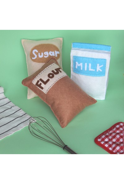 Yaz's Kitchen Un, Süt, Şeker Oyun Seti El Yapımı