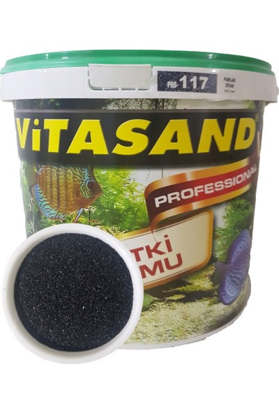 Vitasand Hagen Pro 117 0,7 mm Ince Taneli Parlak Siyah Kum 5kg