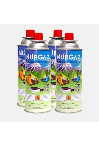 Nurgaz 220 gr Kartuş Tüp 4 Adet
