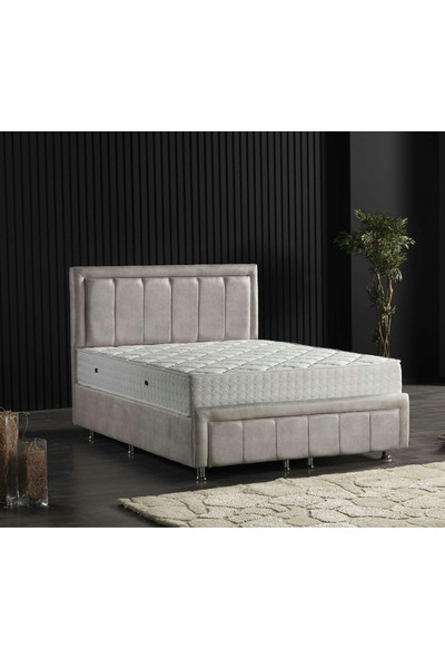 Bubu Home Dora Baza + Yatak + Başlık 160 x 200 cm Set Organik Ortopedik Yatak Baza Seti