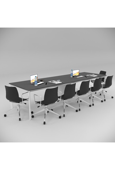 Akr Ofis Corner Toplantı Masası Antrasit