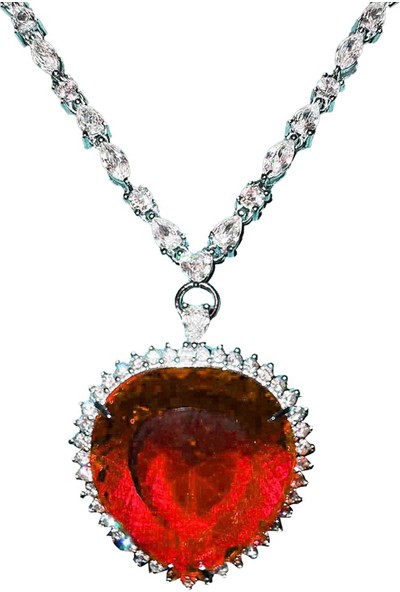 Abartılı Kalp Okyanus Kalp Kolye (Yurt Dışından)