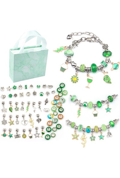 63 Parça Bileklik Seti - Yeşil (Yurt Dışından)