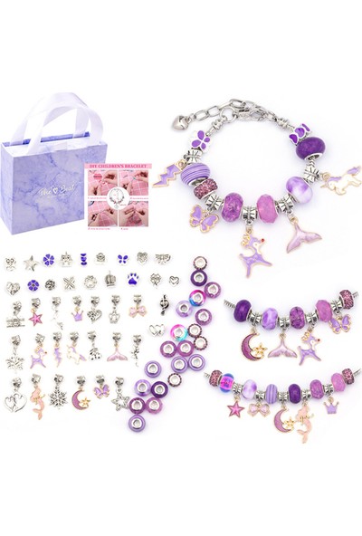63 Parça Bileklik Seti - Mor (Yurt Dışından)