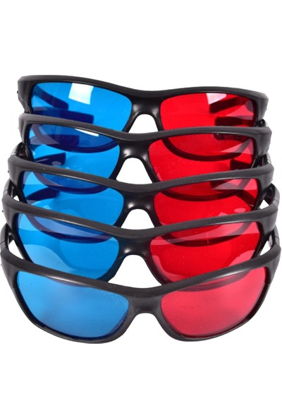 Charge 5 Adet/takım Çerçeve Kırmızı Mavi 3D Gözlük Charge 5 Adet/takım Çerçeve Kırmızı Mavi 3D Gözlük