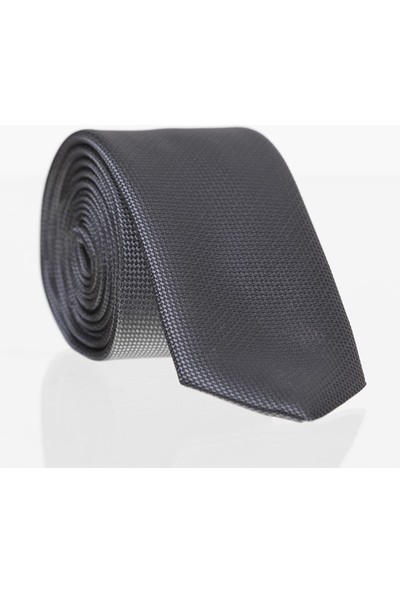 Gaffy Füme Slim Fit Düz Renk Dokuma Kravat