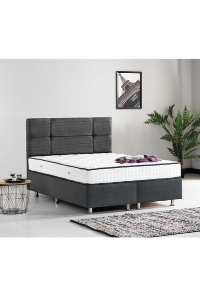 Bubu Home Armoni Baza + Yatak + Başlık 160 x 200 cm Set Organik Ortopedik Yatak Baza Seti
