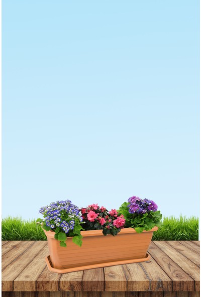 Pyramid Dış Mekan Orta Boy Saksı 36 Lt (PYR-745) 6 Adet