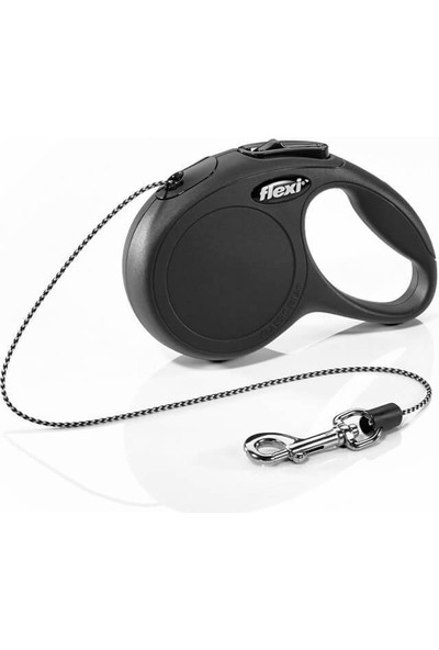 Royalist Flexi New Classic Ip Otomatik Gezdirme Tasması (Xs) 3m Siyah