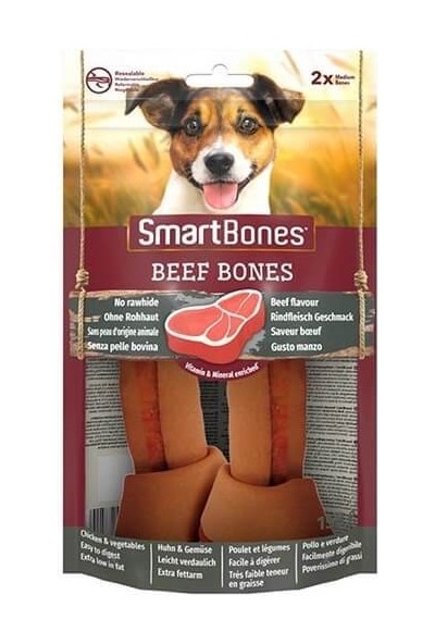 Smartbones Sığır Etli Medium Düğüm Kemik Köpek Ödülü 158 gr