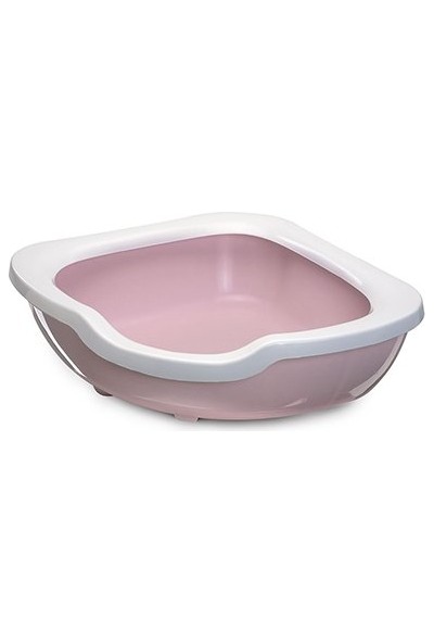 Aquael Imac Fred Köşe Açık Kedi Tuvaleti Pembe 50X65X15.5 cm Aquael Imac Fred Köşe Açık Kedi Tuvaleti Pembe 50X65X15.5 cm