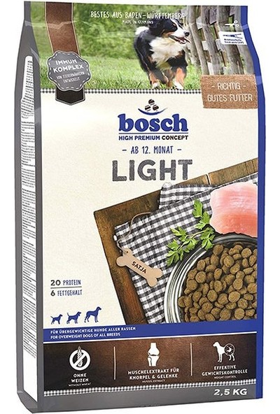 Bosch Light Kümes Hayvanlı Düşük Kalorili Yetiskin Köpek Maması 2,5 kg Bosch Light Kümes Hayvanlı Düşük Kalorili Yetiskin Köpek Maması 2,5 kg