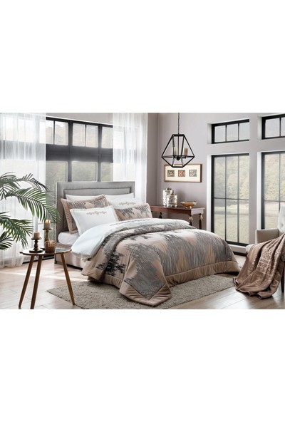 Taç Estela Çeyiz Seti Kahverengi