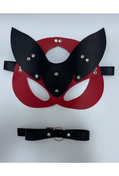 Vonda Wear 800262 - Vonda Wear | Siyah&kırmızı Detaylı Şık Maske&tasma Harness Set Vonda Wear 800262 - Vonda Wear | Siyah&kırmızı Detaylı Şık Maske&tasma Harness Set