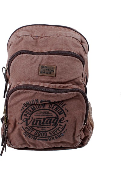 Old Cotton Cargo Unisex Sırt Çantası 7184 Vintage Model-Kahverengi Old Cotton Cargo Unisex Sırt Çantası 7184 Vintage Model-Kahverengi