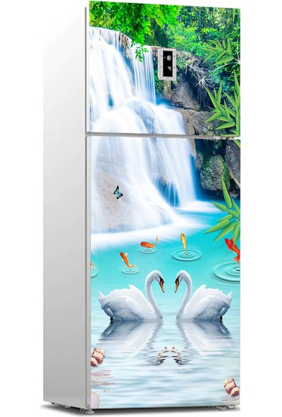 Sticker Art Buzdolabı Sticker Kaplama Dolap Kaplama Etiketi 3D Doğal Şelale Sticker Art Buzdolabı Sticker Kaplama Dolap Kaplama Etiketi 3D Doğal Şelale