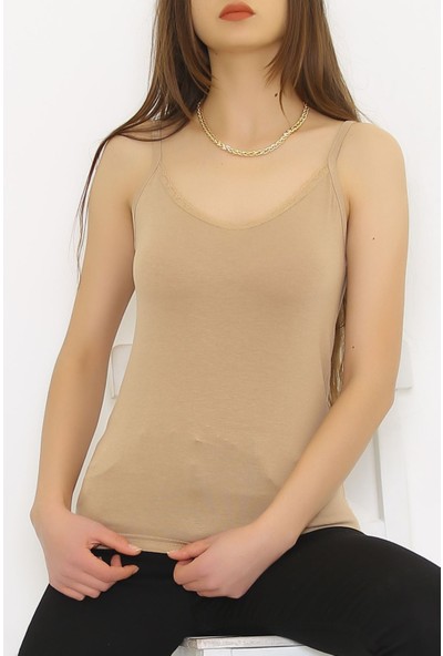 İsunstore Ip Askılı Dantelli Atlet Sütlükahve - 1645.1095. İsunstore Ip Askılı Dantelli Atlet Sütlükahve - 1645.1095.