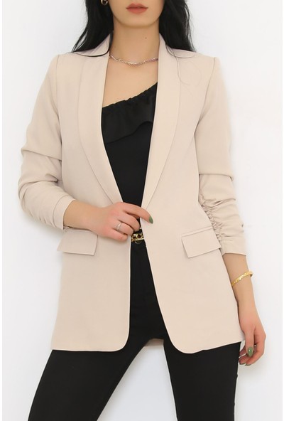 Lukas Kolu Büzgülü Ceket Taş - 1108.1174.