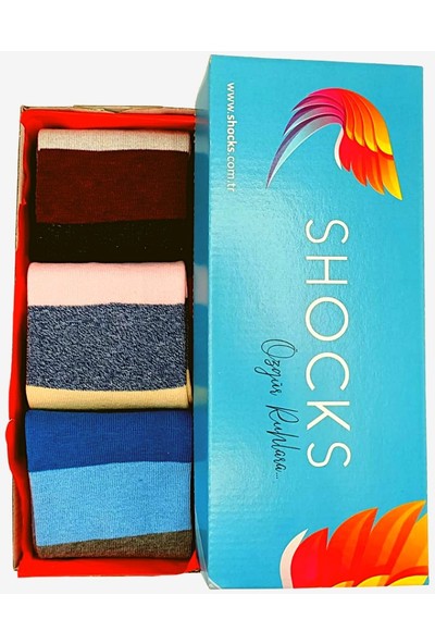 Shocks 3'lü Erkek Özel Seri Renkli Soket Çorap Kutusu Shocks 3'lü Erkek Özel Seri Renkli Soket Çorap Kutusu