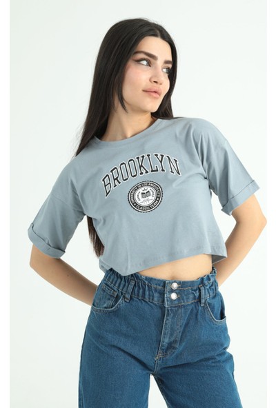 Modaplaza Kadın Brooklyn Baskılı Tshirt 4728