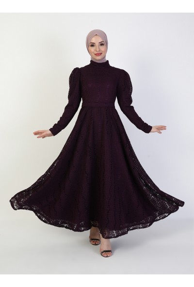 Loreen Dantel Detaylı Abiye Elbise - Mor - Loreen Loreen Dantel Detaylı Abiye Elbise - Mor - Loreen