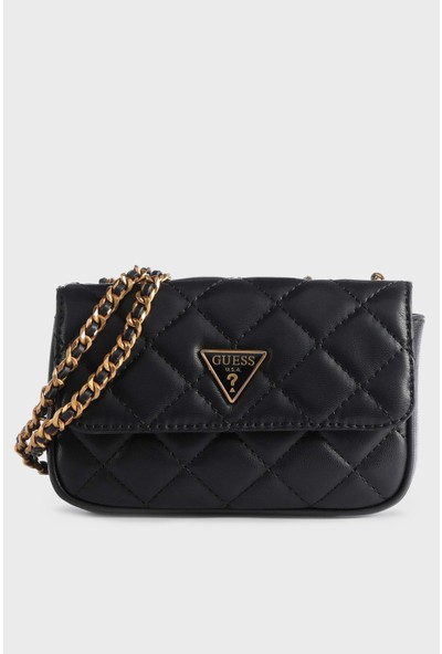 Guess Logolu Zincir Askılı Kapitone Cessily Çanta Bayan Çanta HWQB7679780 Bla