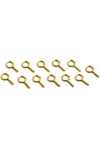 Getshopmini Epoksi Kolye Vidası Minik Gold 10 Adet