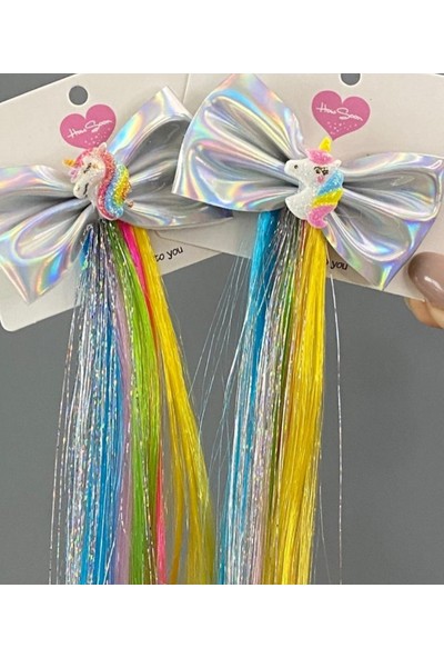 Mia Tokaa Parlak Fiyonk Uzun Saç Klips Toka