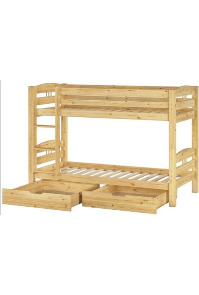 Mşb Ahşap Çekmeceli Ahşap Ranza