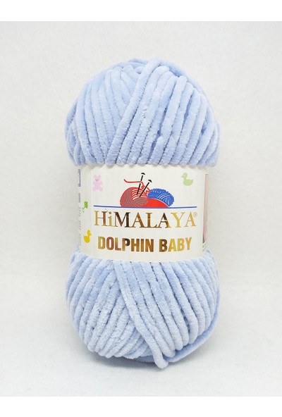 Himalaya Dolphin Baby Kadife Ip - 80344 Buz Mavisi - 100 Gr. 120 Mt.
