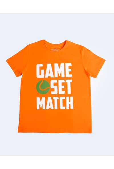 Smach & Slice Tenis Temali Baskılı Unisex Çocuk T-Shirt  Smach & Slice Tenis Temali Baskılı Unisex Çocuk T-Shirt