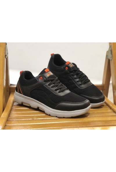 Kafkaslar Düz Siyah Yumuşak Taban Günlük Erkek Spor Ayakkabı Kafkaslar Düz Siyah Yumuşak Taban Günlük Erkek Spor Ayakkabı